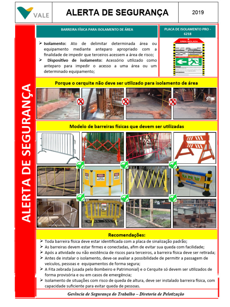 Barreiras Físicas para Isolamento de Área | PDF