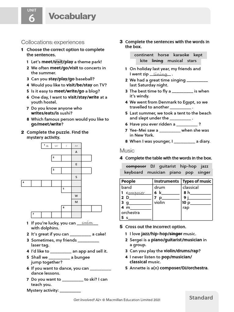 GI A2PLUS U6 Vocabulary Standard | Download Free PDF | Musicology | Performing Arts