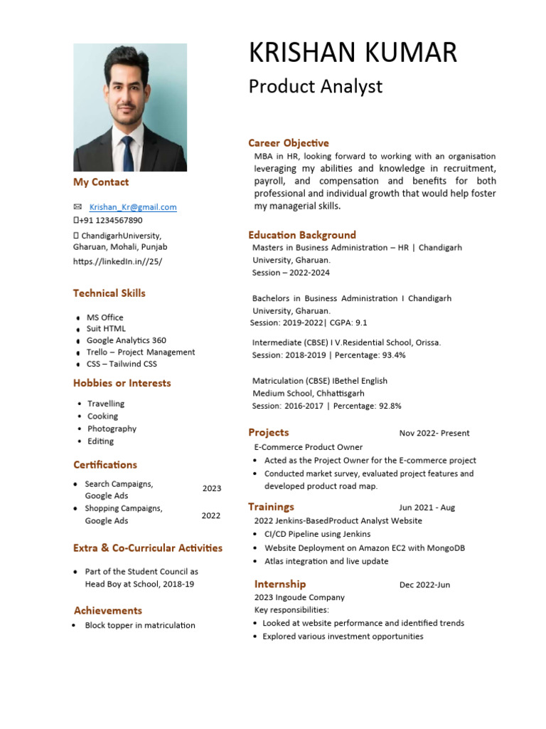 Resume Format For Students | PDF | Business