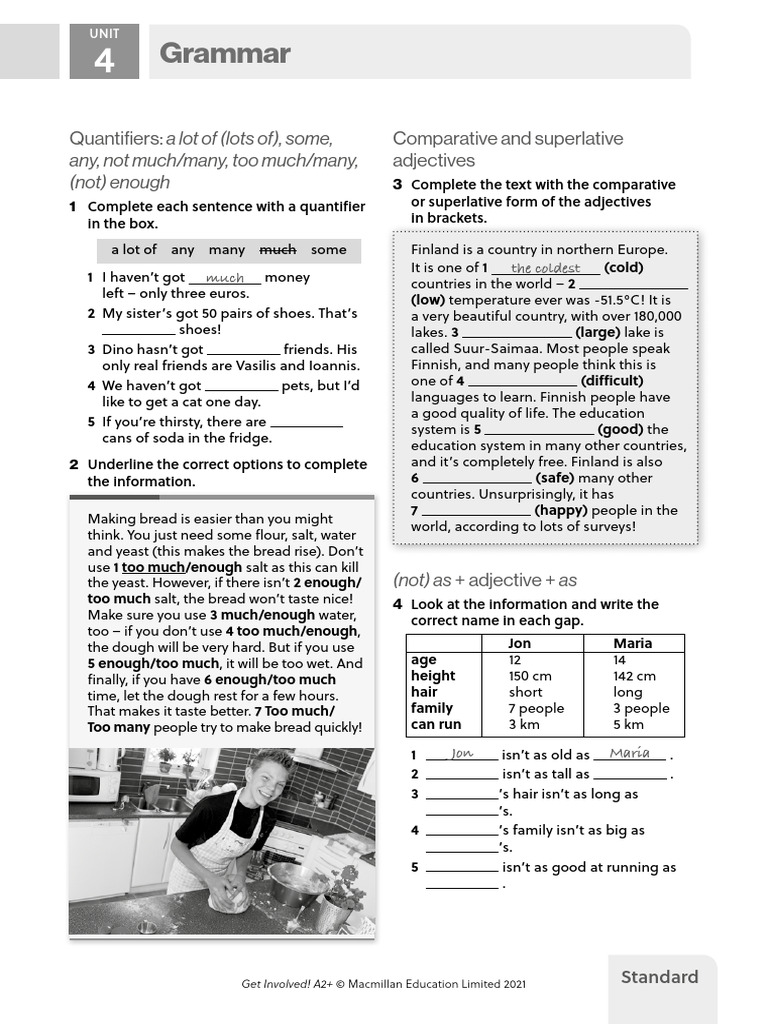 GI A2PLUS U4 Grammar Standard | PDF | Adjective | Linguistics