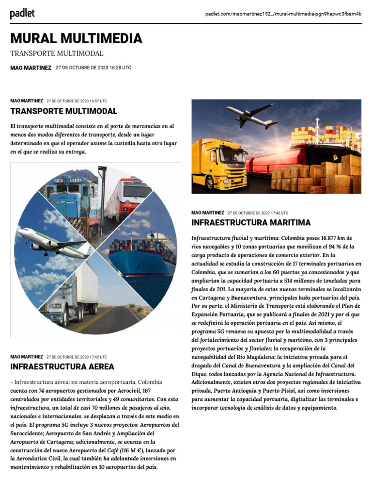 MURAL MULTIMEDIA | PDF | Transporte | Puerto