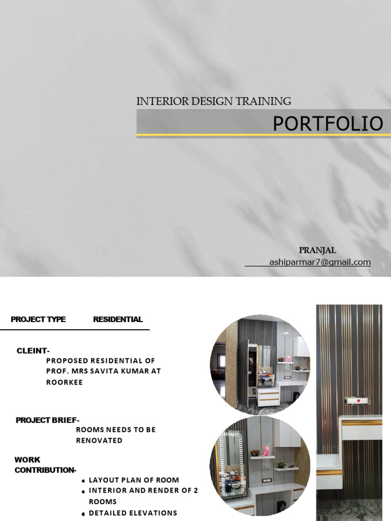 Final Internship Portfolio | Download Free PDF | Home | Interior Design