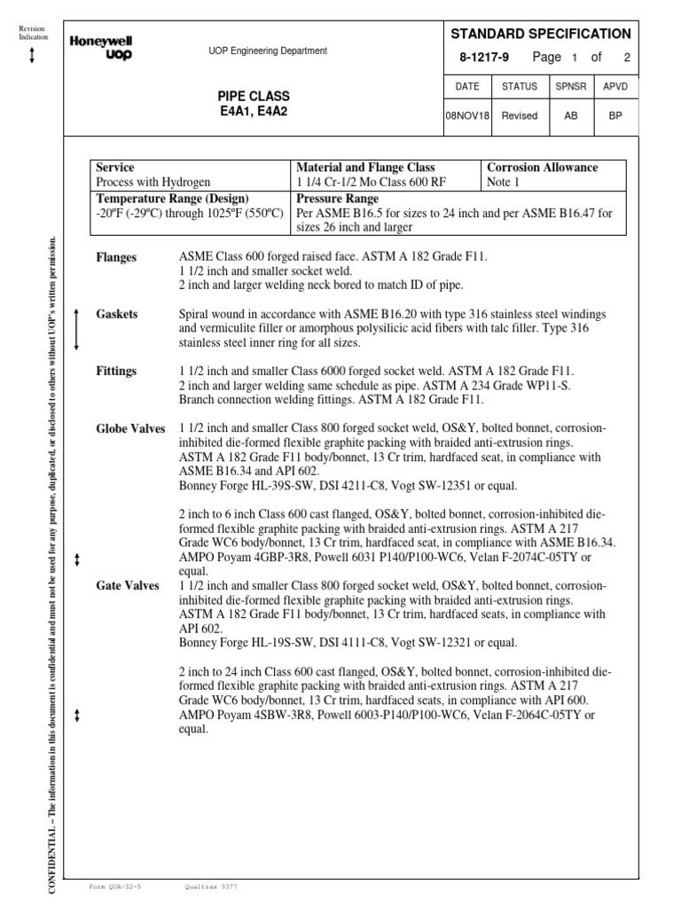 8-1217-9 Pipe Classes E4A1, E4A2-9377-2 | PDF | Pipe (Fluid Conveyance ...