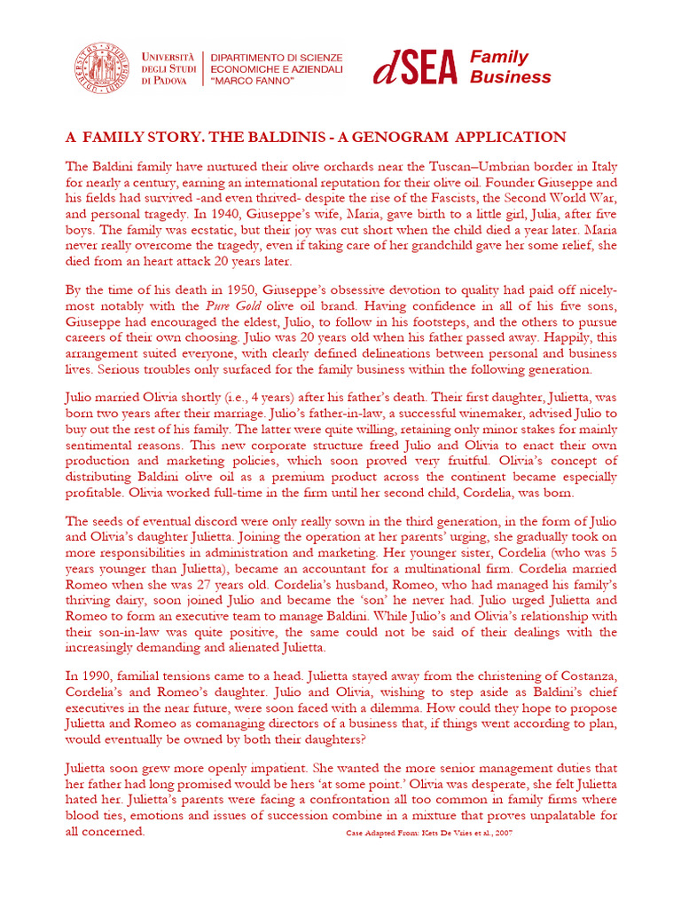 Class 3 - The Baldini-Genogram Application | PDF