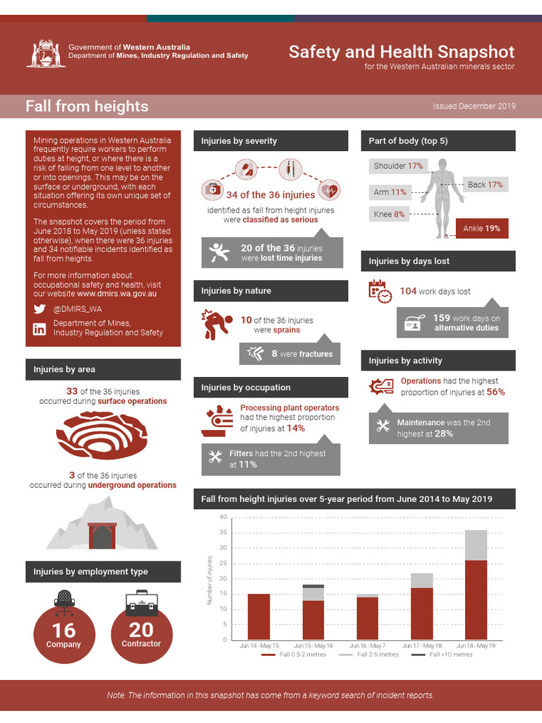 MSH SHS FallsFromHeights | PDF | Occupational Safety And Health | Mining
