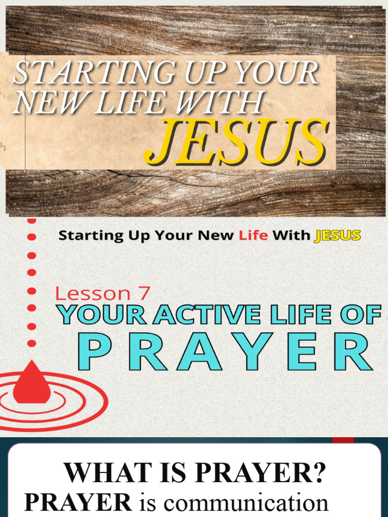 SUYNL Lesson 7 - Your Active Life of Prayer | PDF