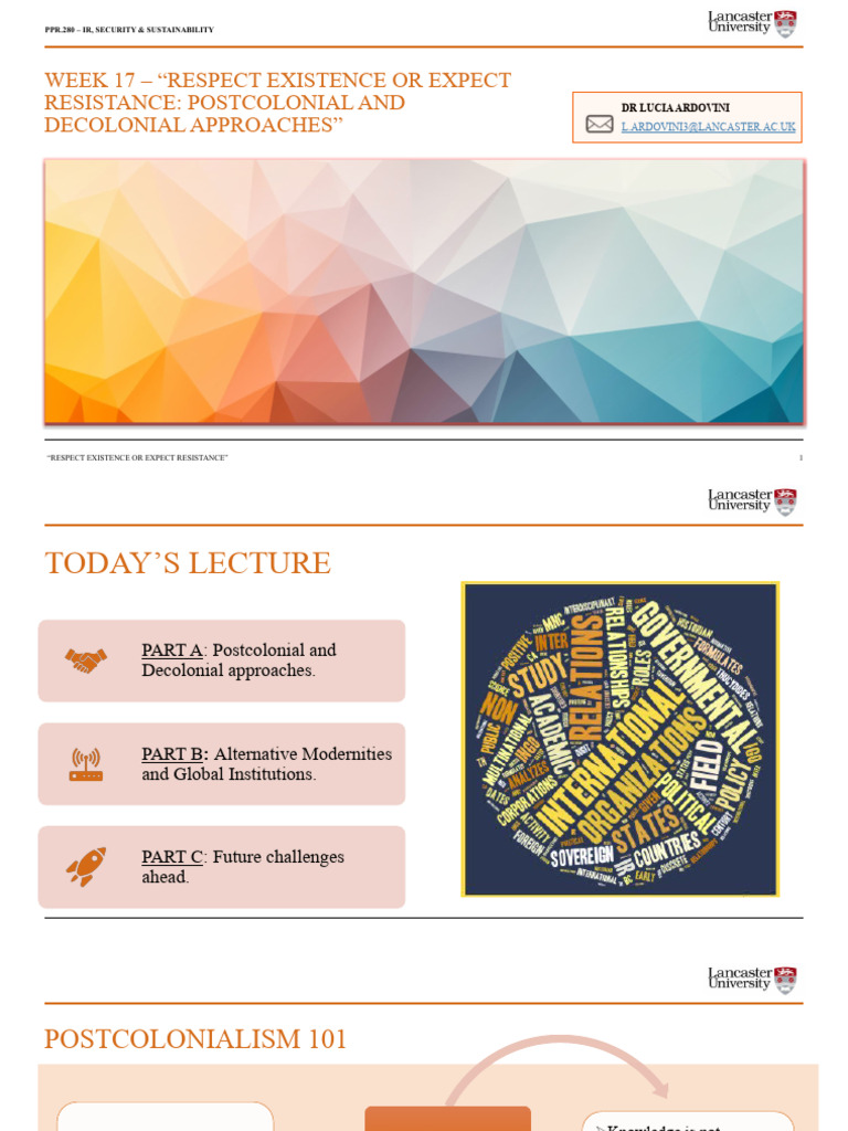 Week 17 - Expect Resistance | PDF | Postcolonialism | Sustainability