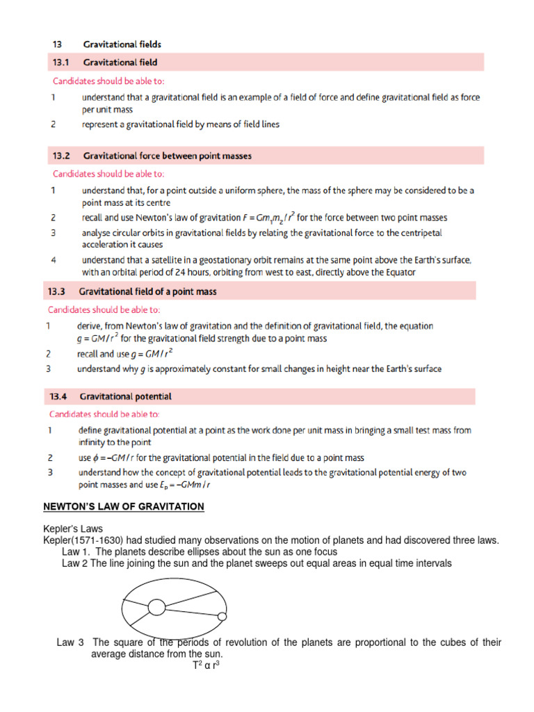 Law of Gravitation | PDF | Orbit | Rotation