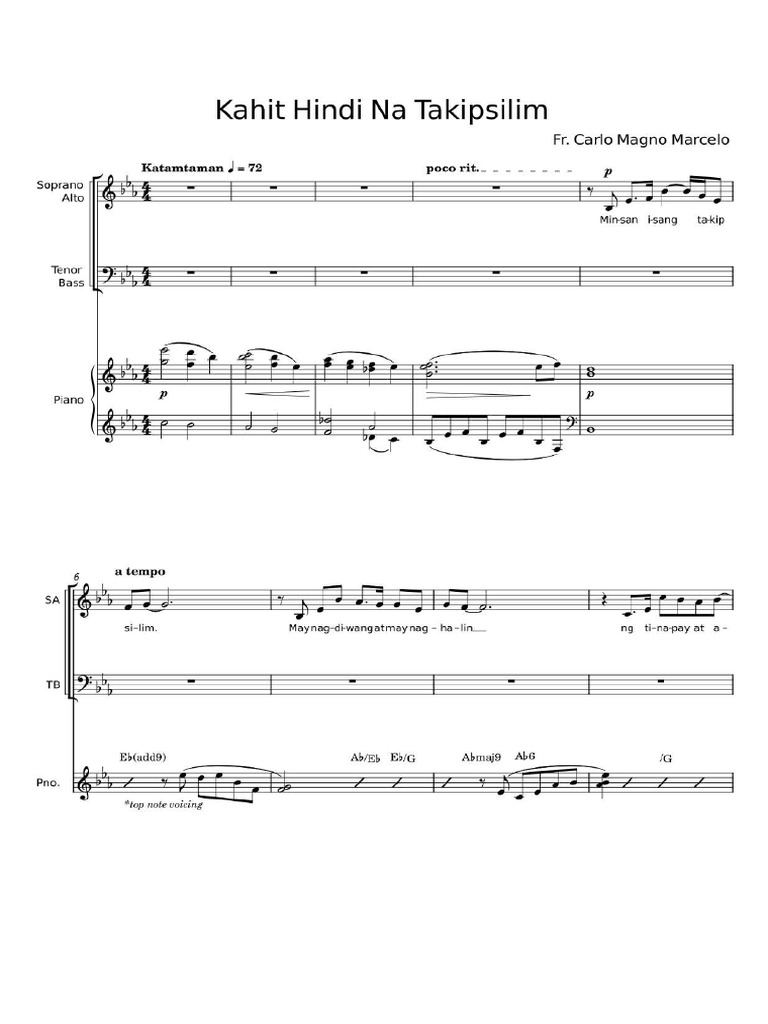 Kahit Hindi Na Takipsilim | PDF