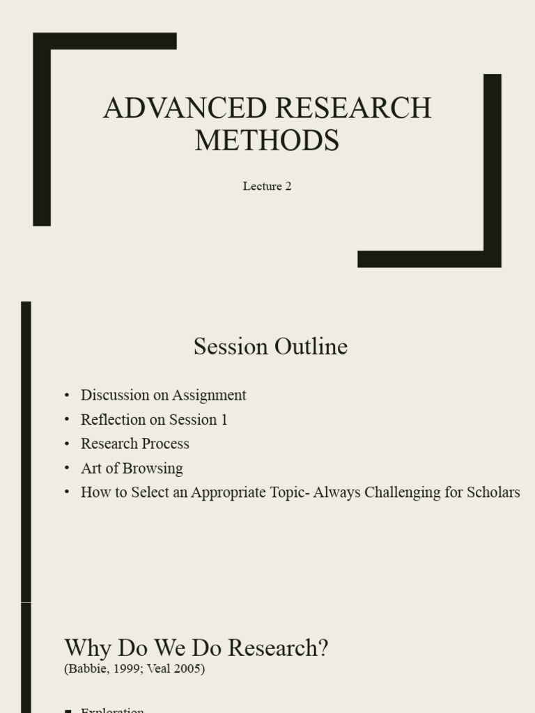 Advanced Research Methods Overview | PDF | Science | Scientific Method