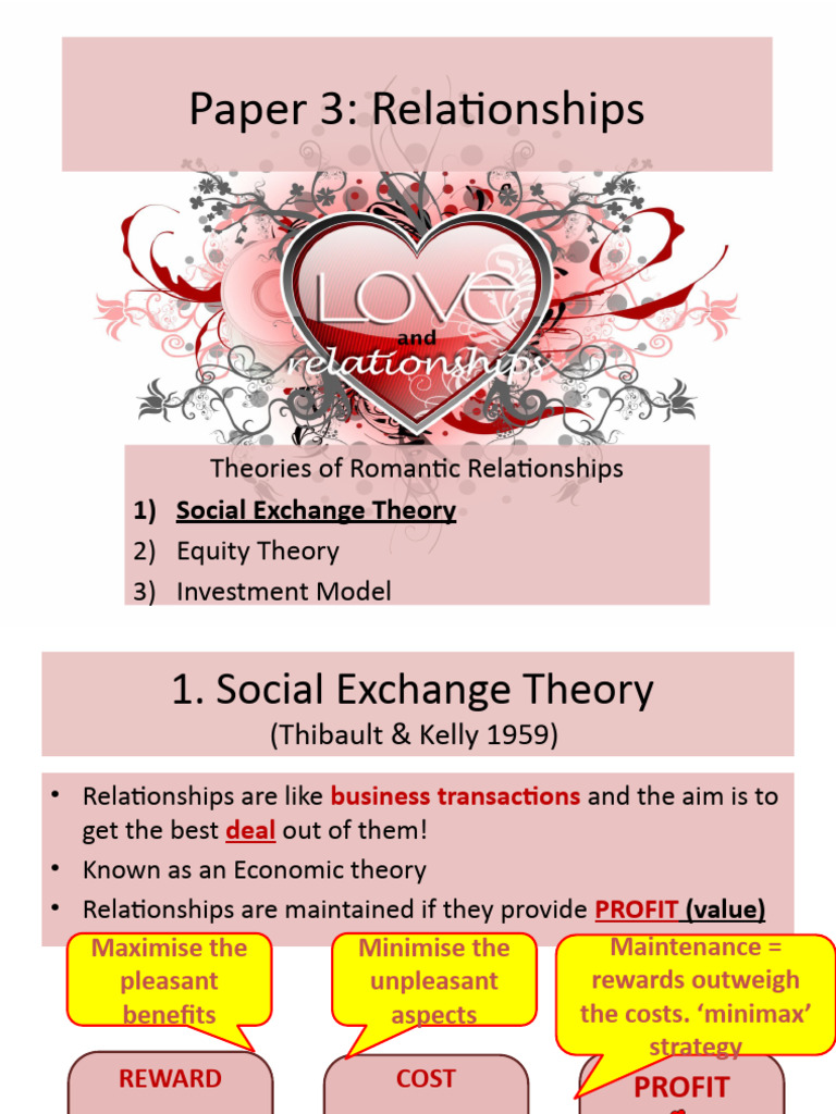 Social Exchange Theory | PDF | Interpersonal Relationships | Psychology