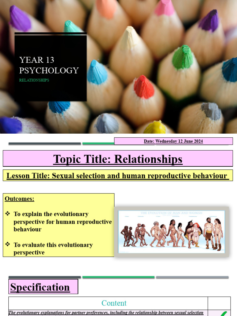 Sexual Selection Lesson 1 | PDF | Sexual Selection | Male