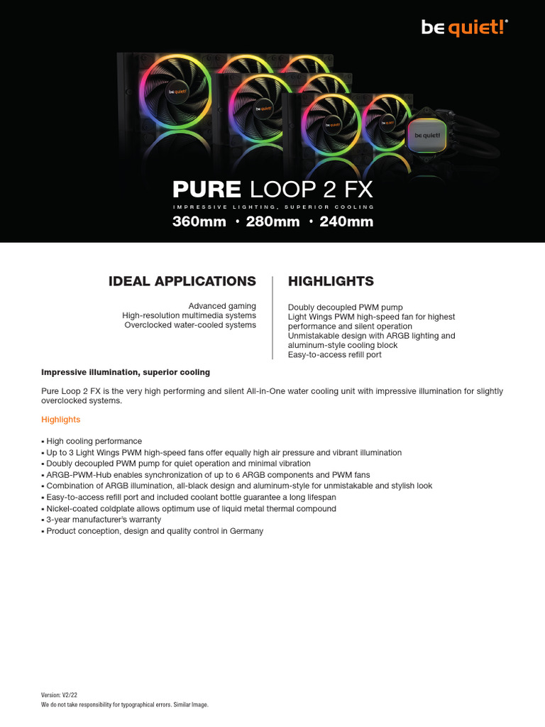 Pure_Loop_2_FX_datasheet_en | PDF | Manufactured Goods