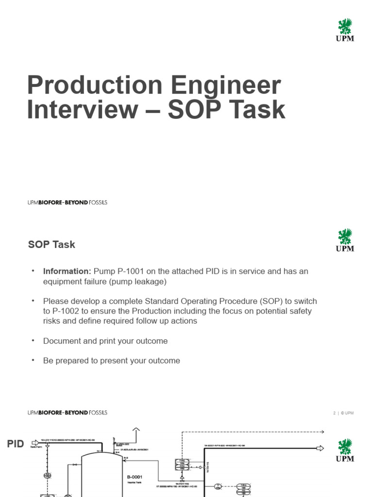 Production Engineer Interview - SOP Task 1 | PDF