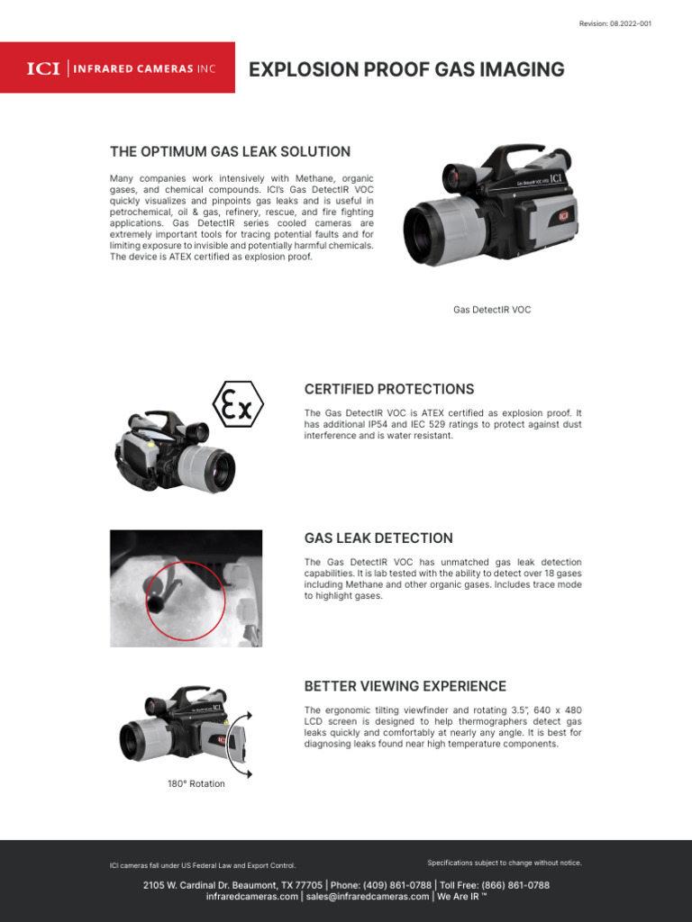 Ici Gas Detectir Voc Hydrocarbon Data Specifications | PDF | Infrared ...