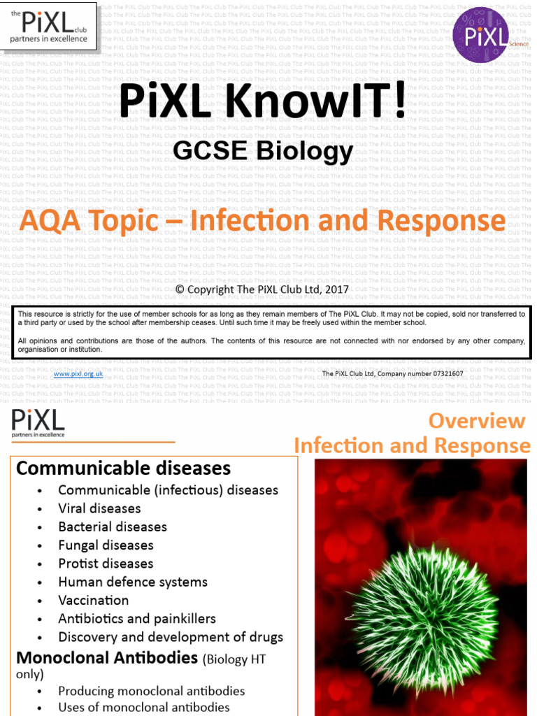 Infection and Response ppt for biology paper 1 | PDF | Infection | Pathogen