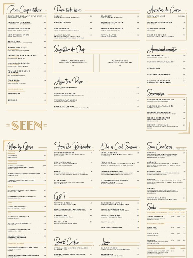 Seen Cardapio Menu | PDF