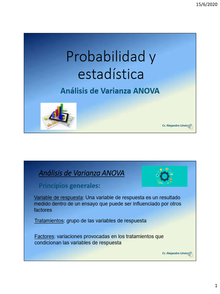Análisis de Varianza | PDF | Análisis de variación | Pruebas