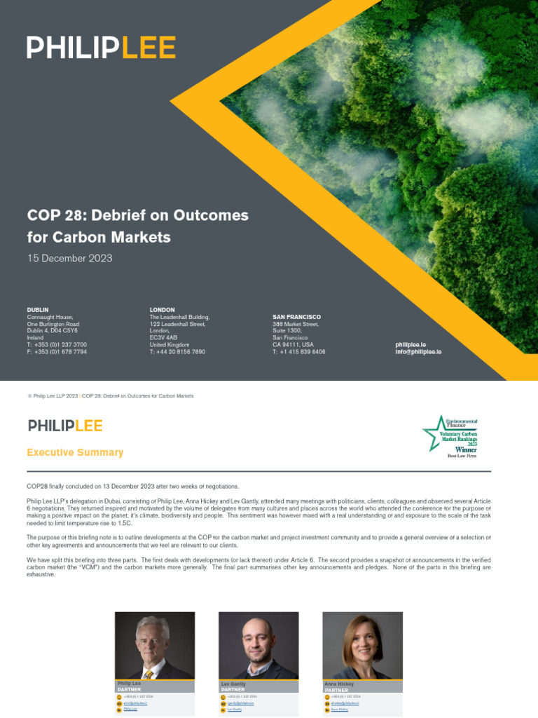 COP28 Briefing 2023 | PDF | Climate Change Mitigation | Climate Change