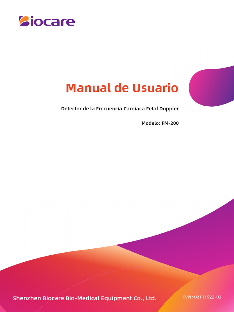 6. Manual de usuario Doppler fetal FM-200 (1) | PDF | Ultrasonido ...