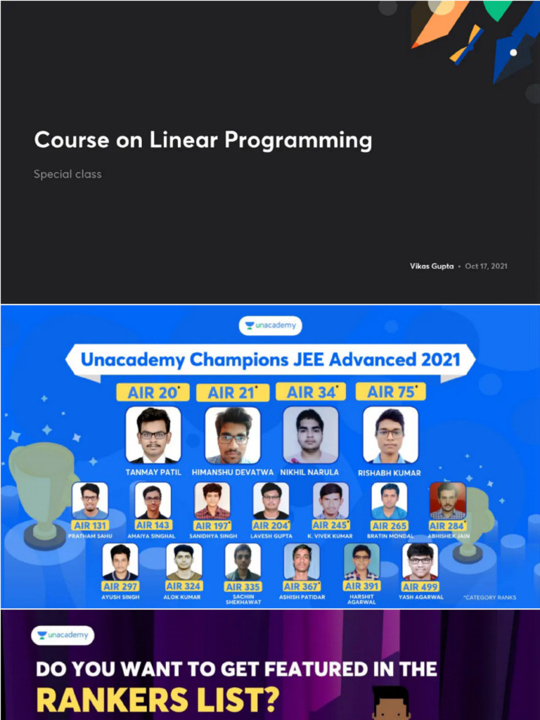 Linear Programming Notes | PDF Linear Programming Notes | PDF