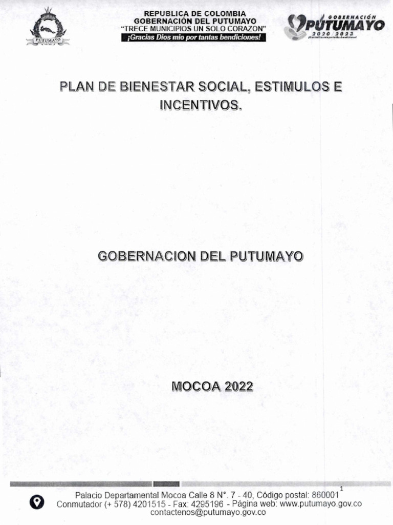 PLAN DE BIENESTAR SOCIAL | PDF