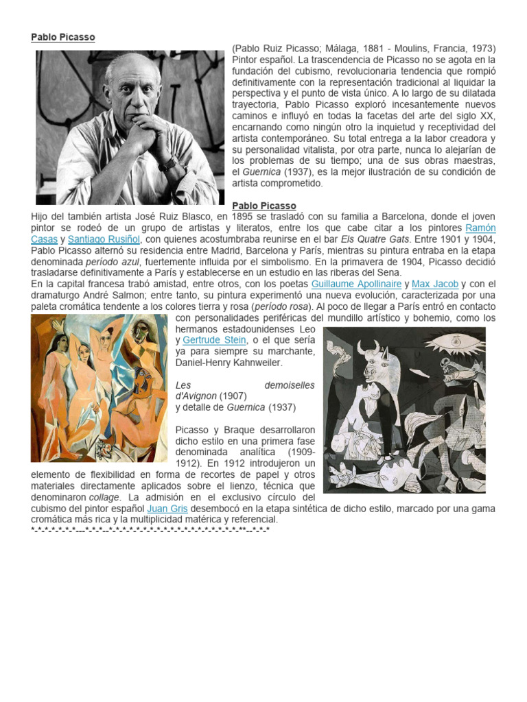 Pablo Picasso | Descargar gratis PDF | Pablo Picasso | Peter Paul Rubens
