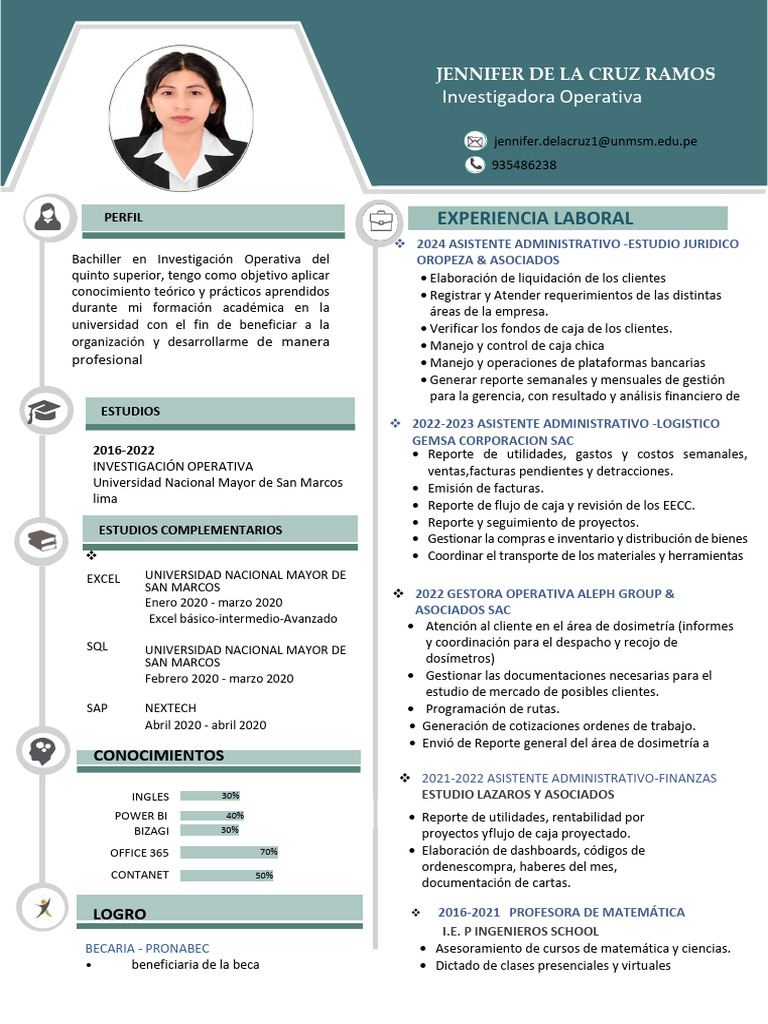 CV Jennifer 2 | PDF | Business | Economias