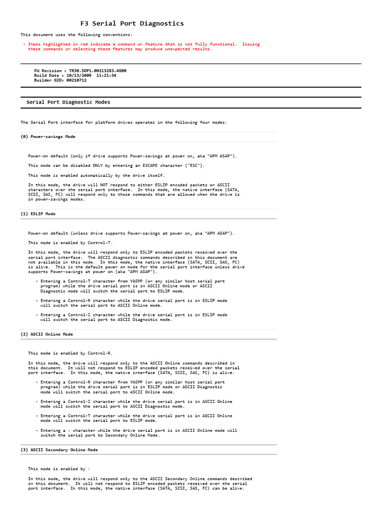 Diagnostics Command Manual - Eagate Confidential | PDF | Parameter (Computer Programming ...