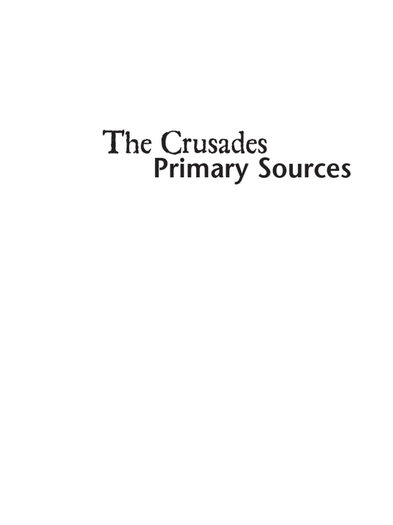 The Crusades Primary Sources FOUR GROUPS | PDF | Crusades | Byzantine ...