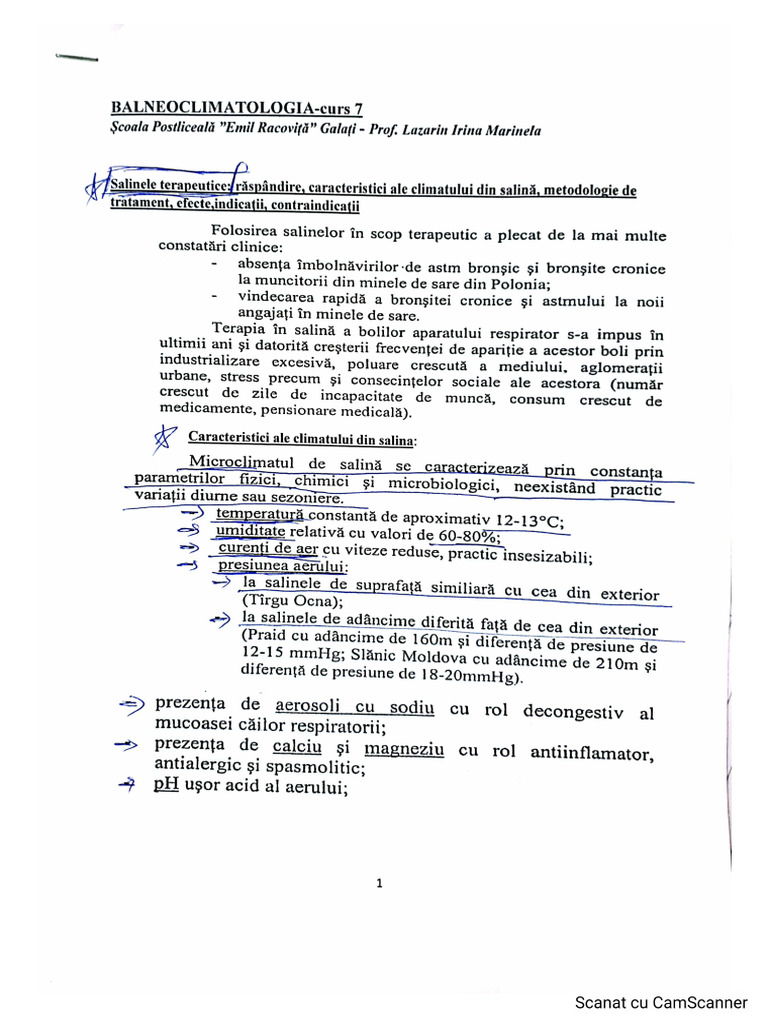 Curs 7-Salinele Terapeutice | PDF