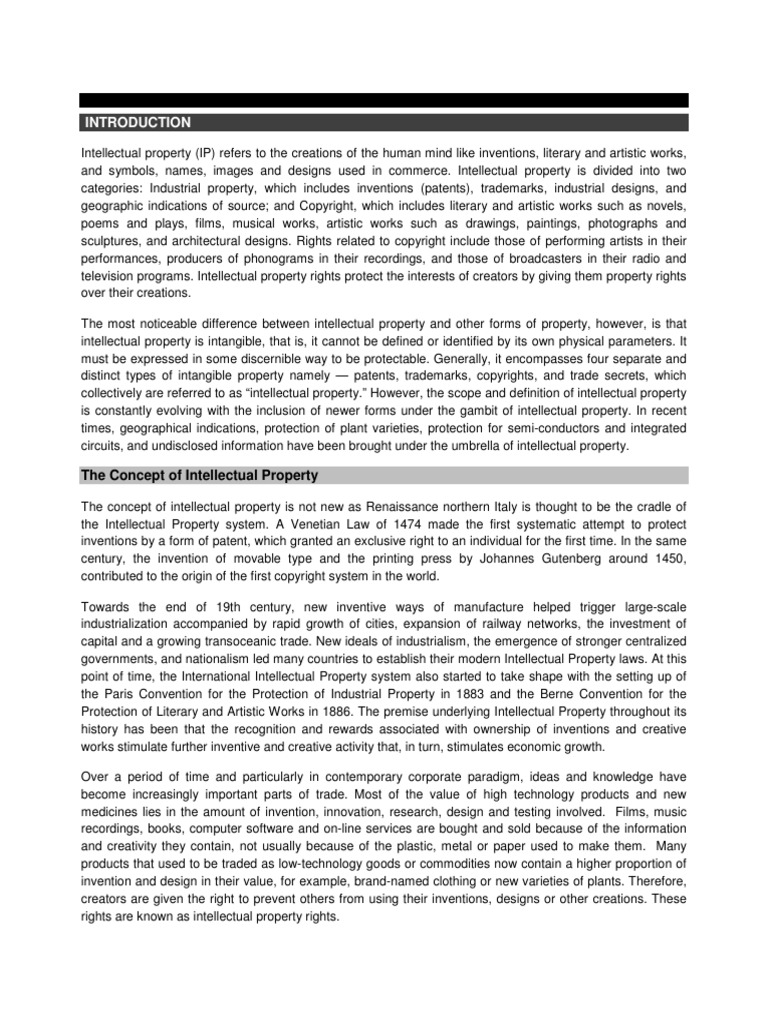 Unit 5 - Intellectual Property | PDF | Intellectual Property | Patent