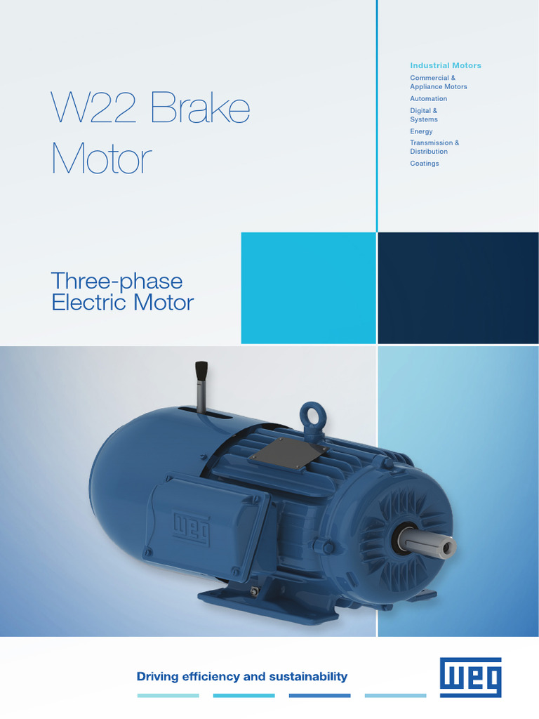 WEG w22 Brake Motor Three Phase Electric Motor 50052181 Brochure English Web | Download Free PDF ...