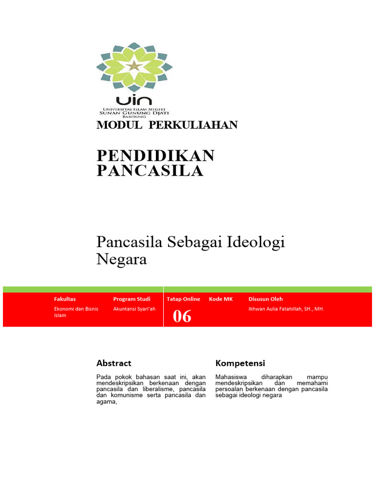 Pancasila sebagai Ideologi Negara Indonesia | PDF