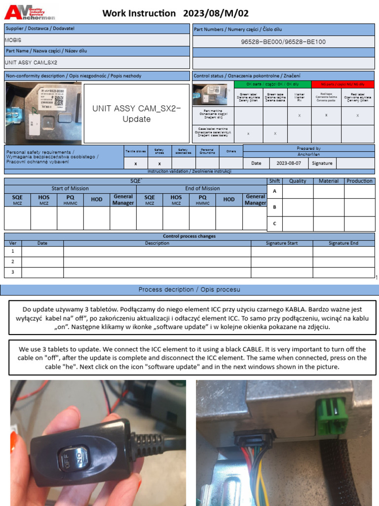 Wi Mobis Unit Assy Cam Sx2 | PDF