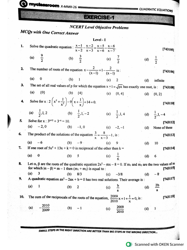 Seekers Module - Chapter 4 (Quadratic Equations) | PDF