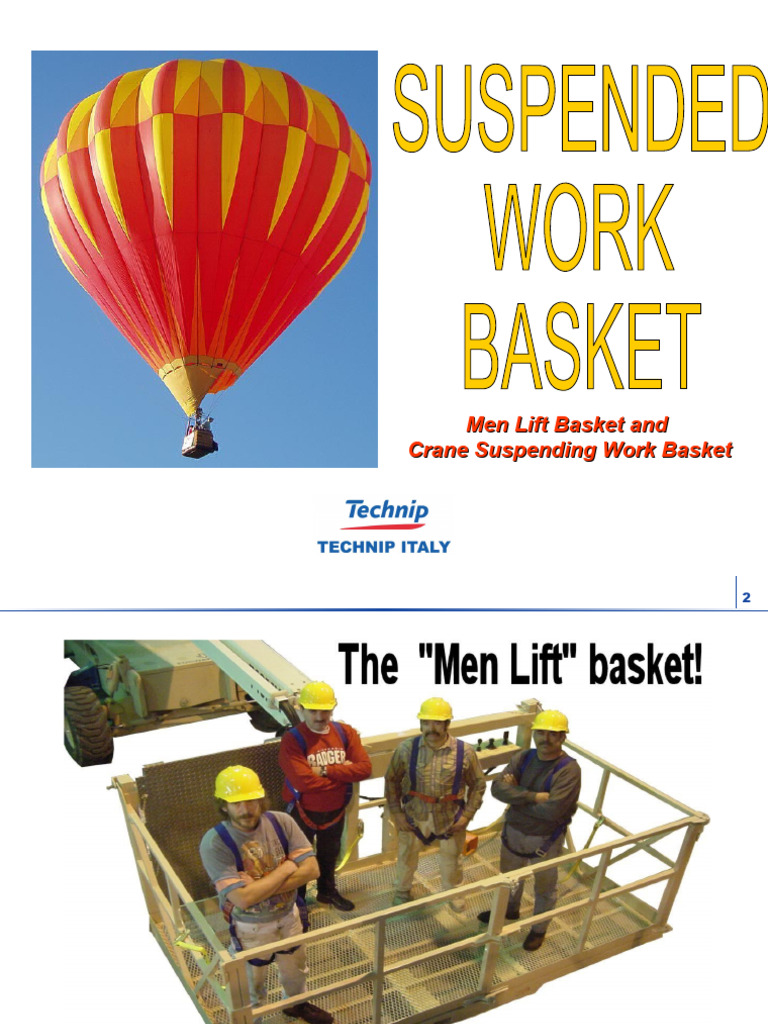 X Suspended Work Baskets | PDF | Crane (Machine) | Safety