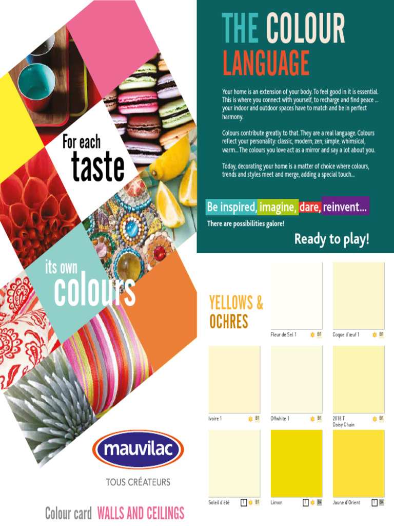 Colores LENGUAJE DEL COLOR - Colour-Card-Walls-Ceilings | PDF | Paint