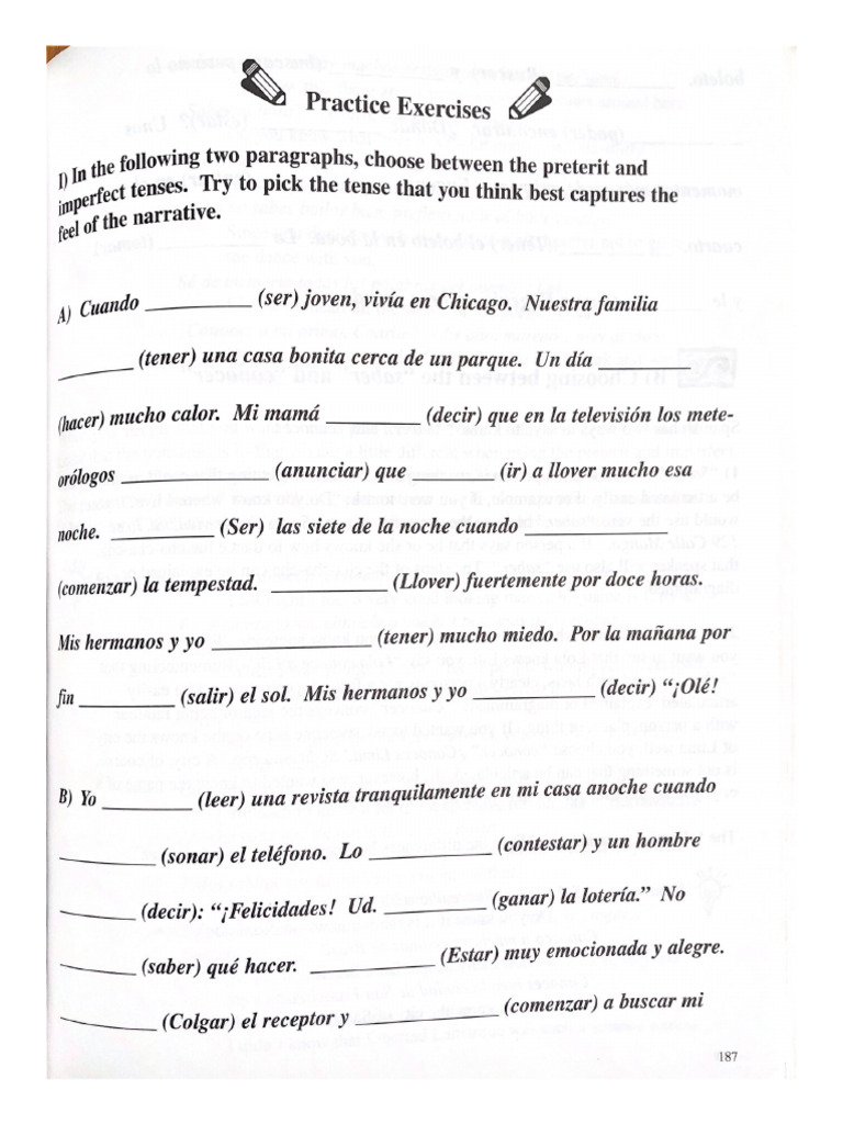 Pretérito Indefinido e Imperfecto | PDF