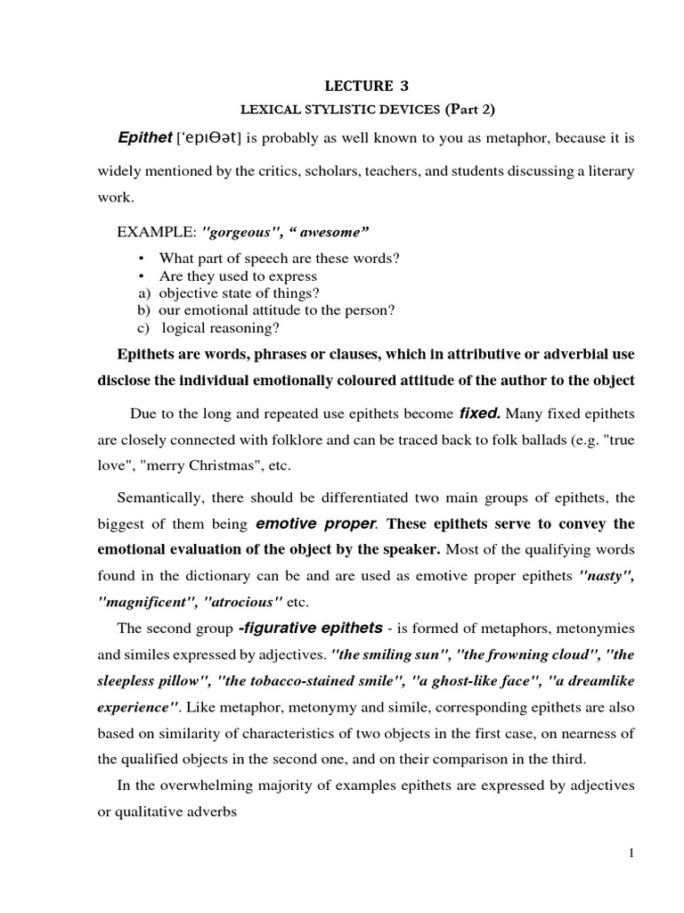 LEC_3_PHIL | PDF | Adjective | Metaphor