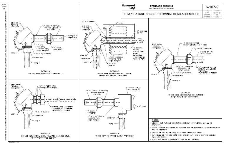 6-107-9 Temperature Sensor Terminal Head Assemblies | PDF | Pipe (Fluid ...