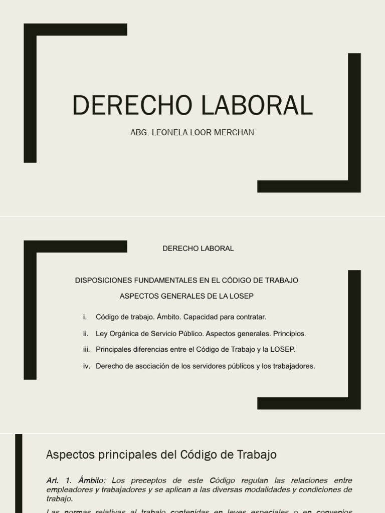Derecho Laboral: Abg. Leonela Loor Merchan | PDF | Mediación | Sindicato
