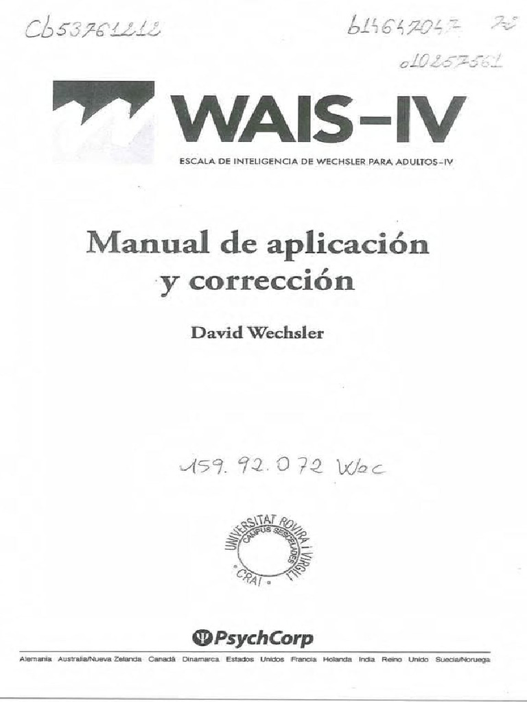 Manual WAIS IV - PDF - 20240612 - 122259 | PDF