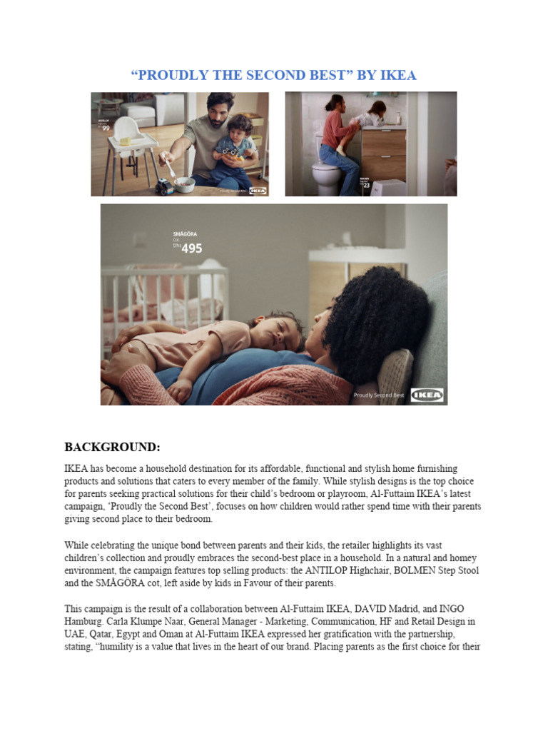 BACKGROUNDThe IKEA ad campaign | PDF | Brand | Advertising