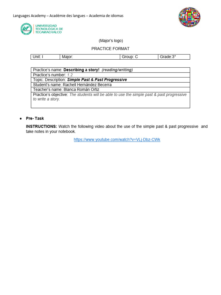 Practice 1.2 - Rachell Hernandez Becerra | PDF | Syntax | Languages