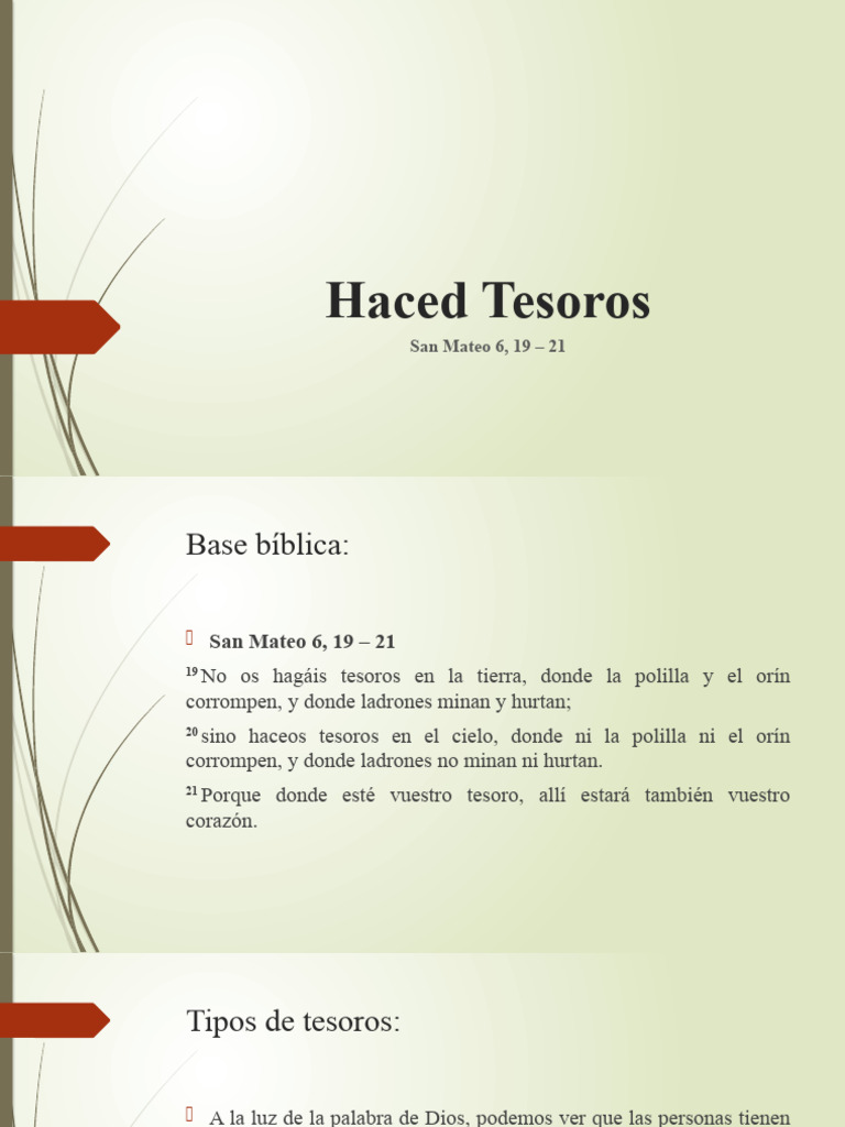 Haced Tesoros | PDF | Dios | Materialismo