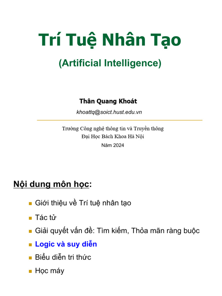 L6 Logic Va Suy Dien | PDF