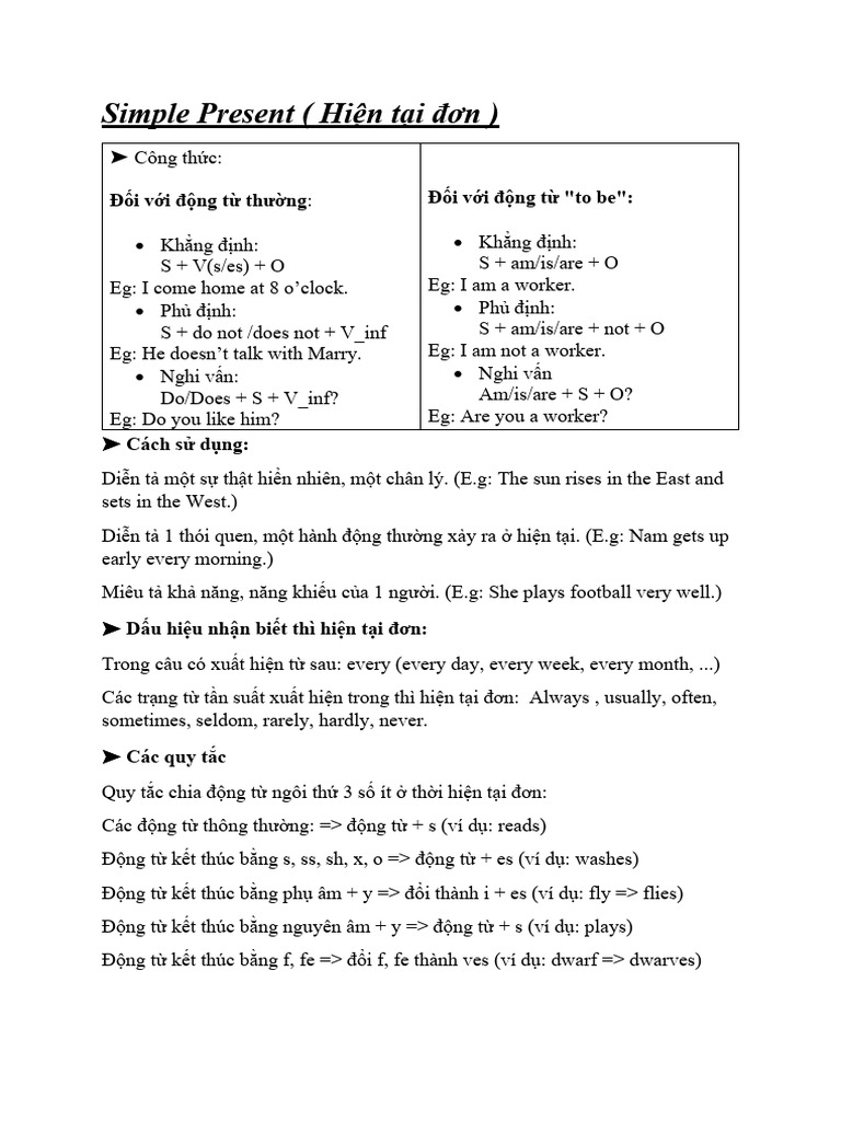 Simple Present | PDF