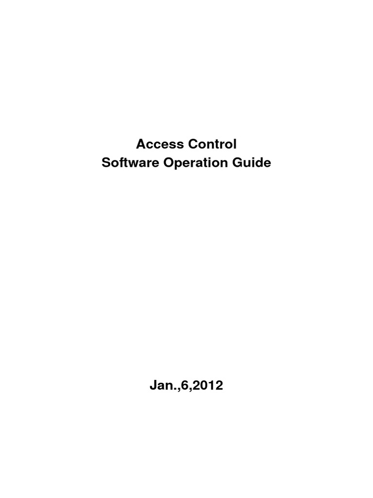 Access Control Panel Software Manual (DC01-02-04-TCP) | PDF | Access Control | Microsoft Windows