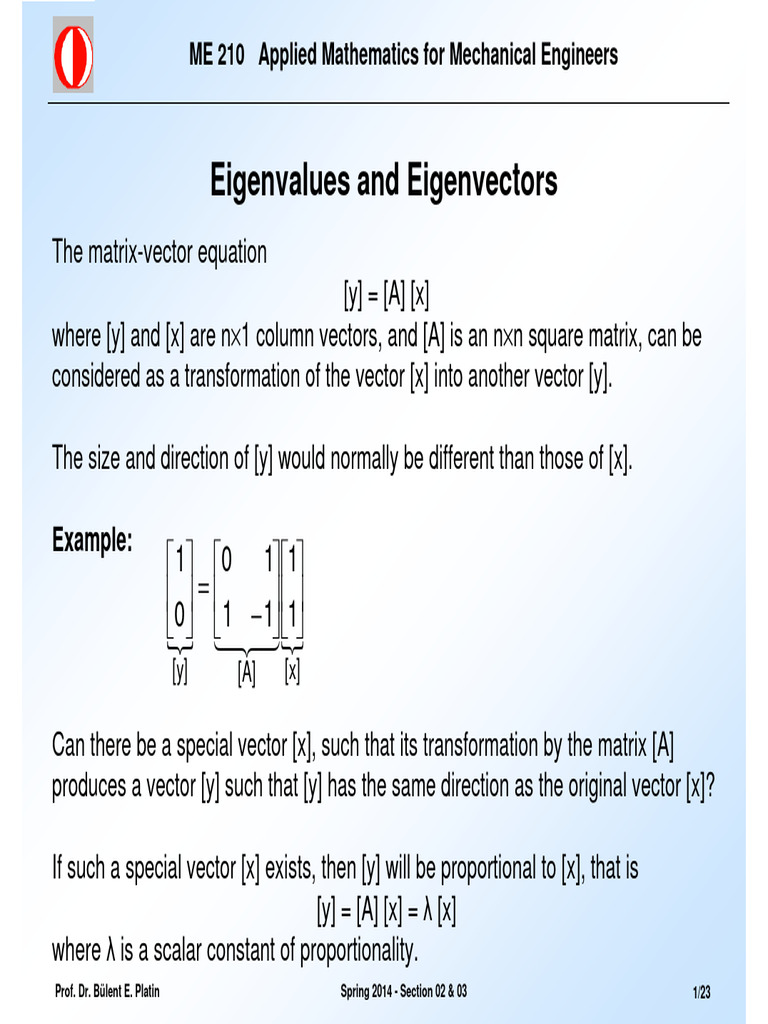 Application Of Eigen Values And Eigen Vectors Pdf Eigenvalues And Eigenvectors Matrix 